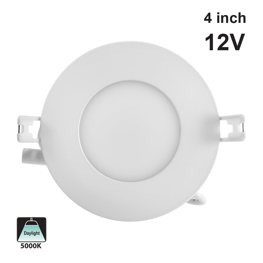 4 inch LED Round Panel Downlight, 12V 6W 5000K(Daylight)