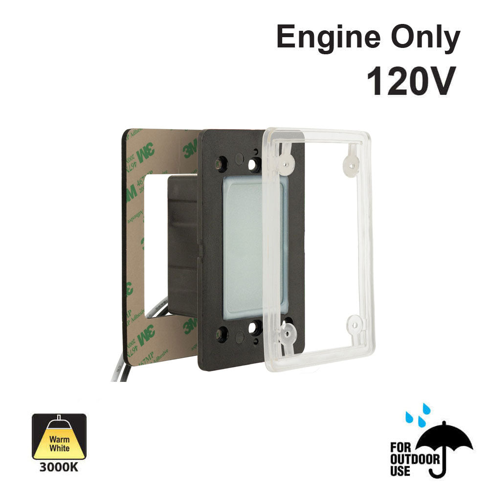 RT05HV 120V Single Gang LED Step light 2W 3000K (Engine Only)