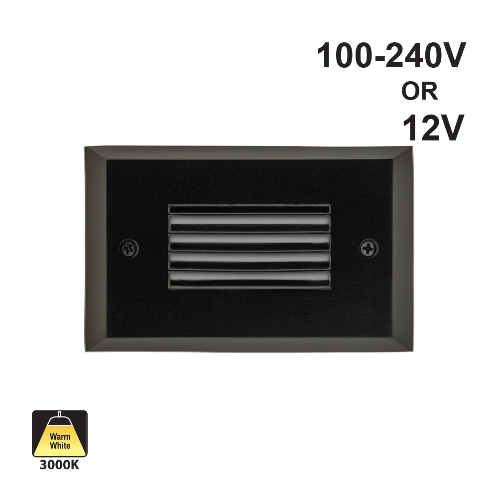 Horizontal Single Gang LED Step Light/ Pathway Light 120V 2W