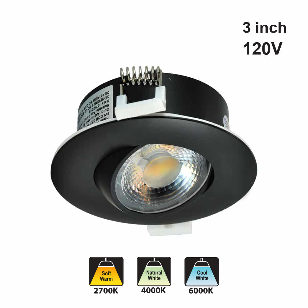 Recessed Light With Lens Luxrite 4" Gimbal LED Recessed Light 11W=75W,