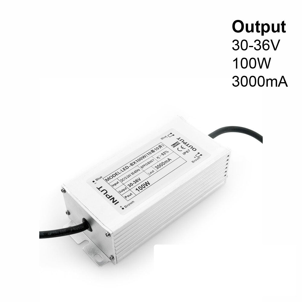 BX100W Non-Dimmable Constant Current LED Driver, 12-24V 100W 3000mA