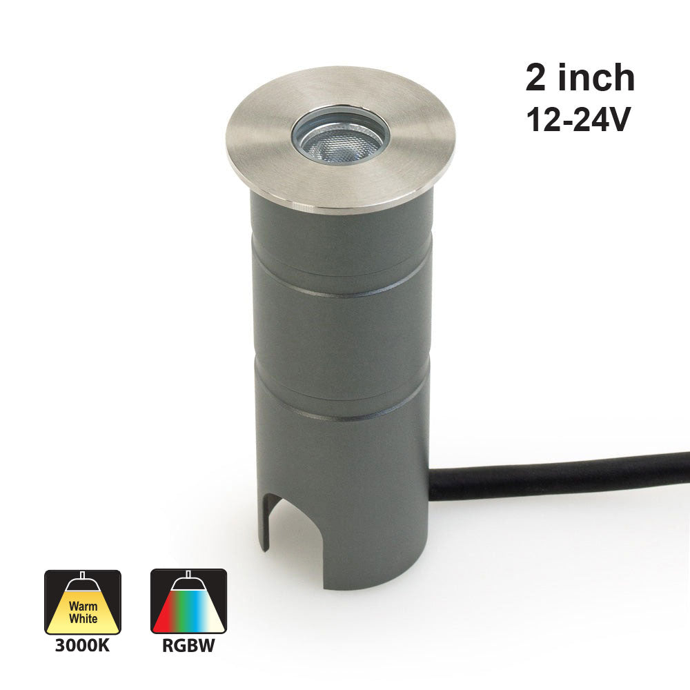 2 inch Flat Round 2Inch Dia Recessed LED In Ground Up-Light, 12-24V 3W ...