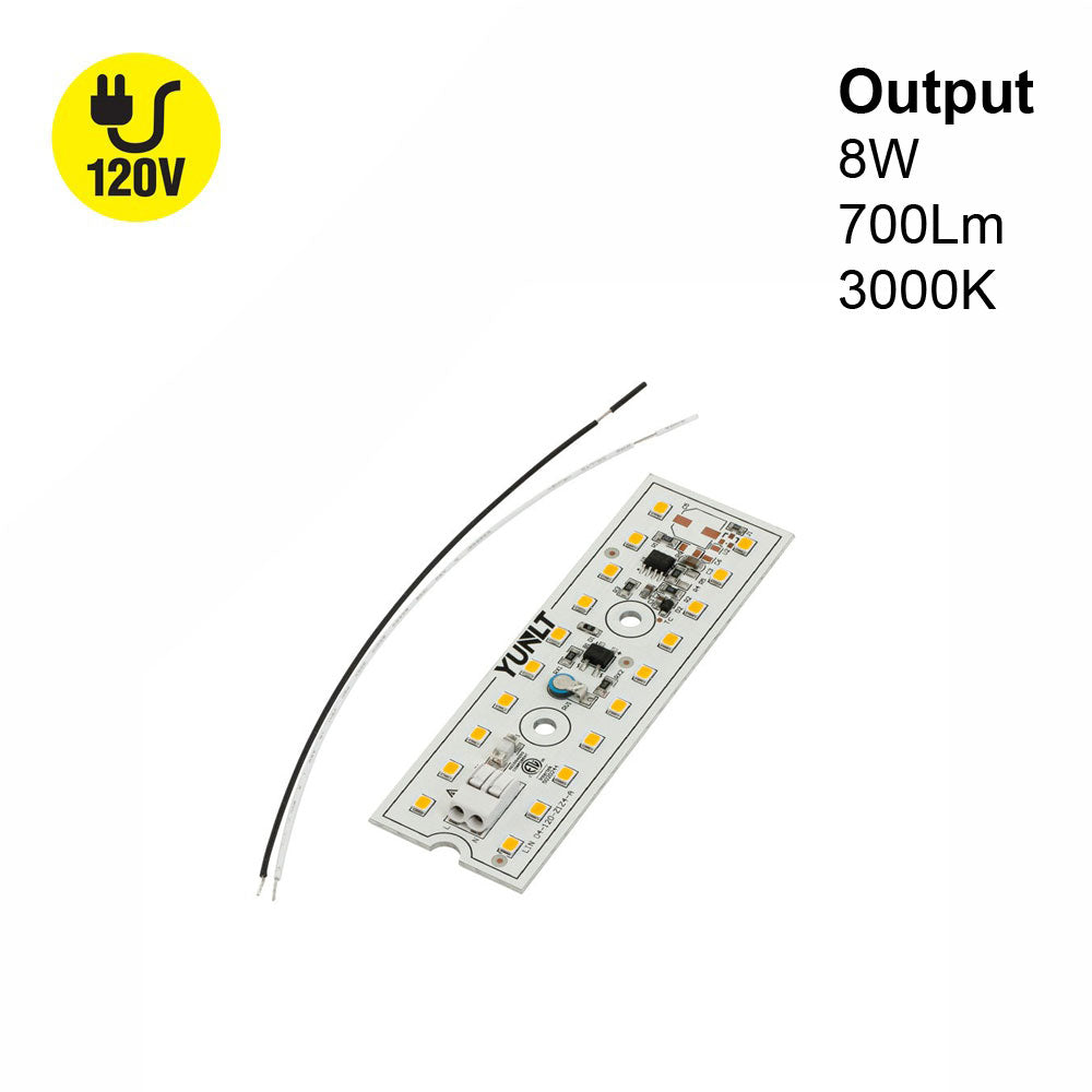 4 inch Linear LED Module Driverless Engine, 120V 8W 3000K(Warm White)