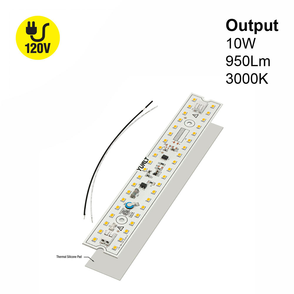 8 inch Linear LED Module Driverless Engine, 120V 10W 3000K(Warm White)