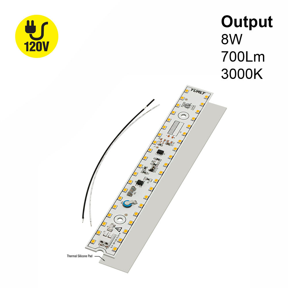 8 inch Slim LED Module Driverless Engine, 120V 8W 3000K(Warm White)