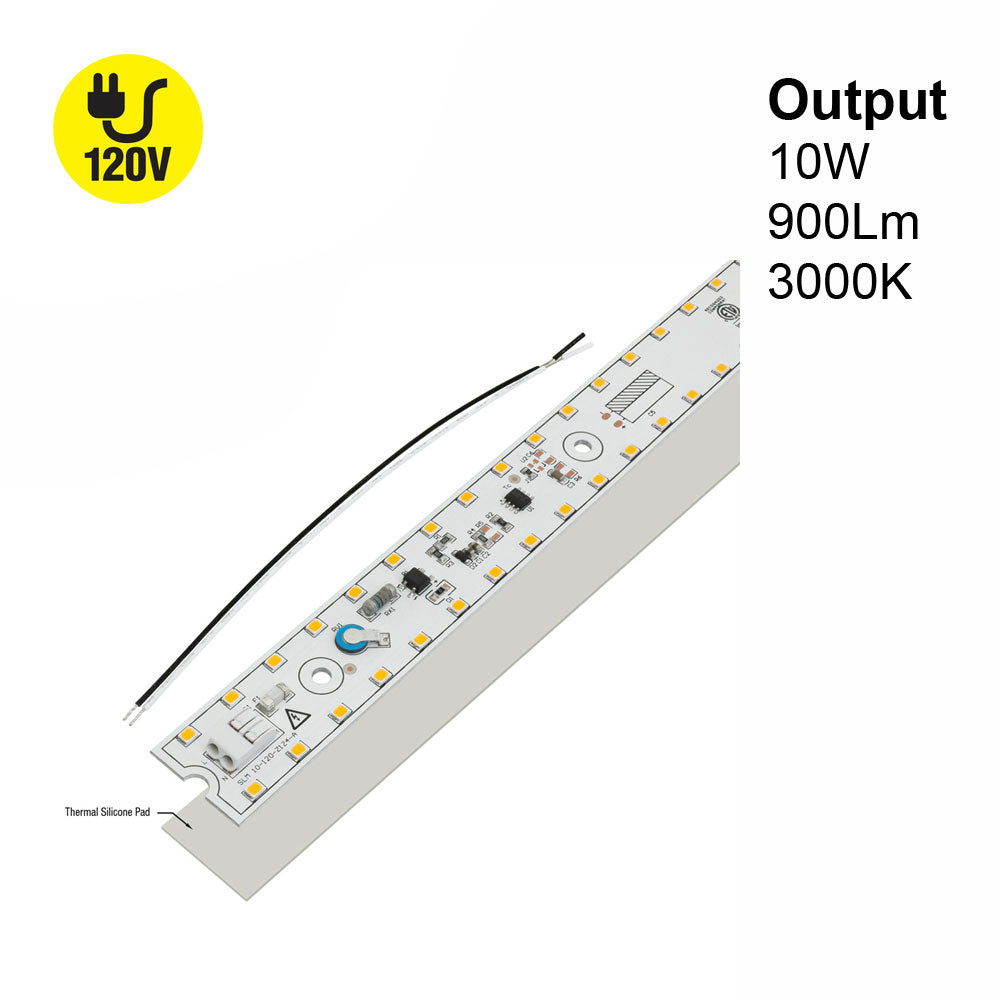 10 inch Slim LED Module Driverless Engine, 120V 10W 3000K(Warm White)