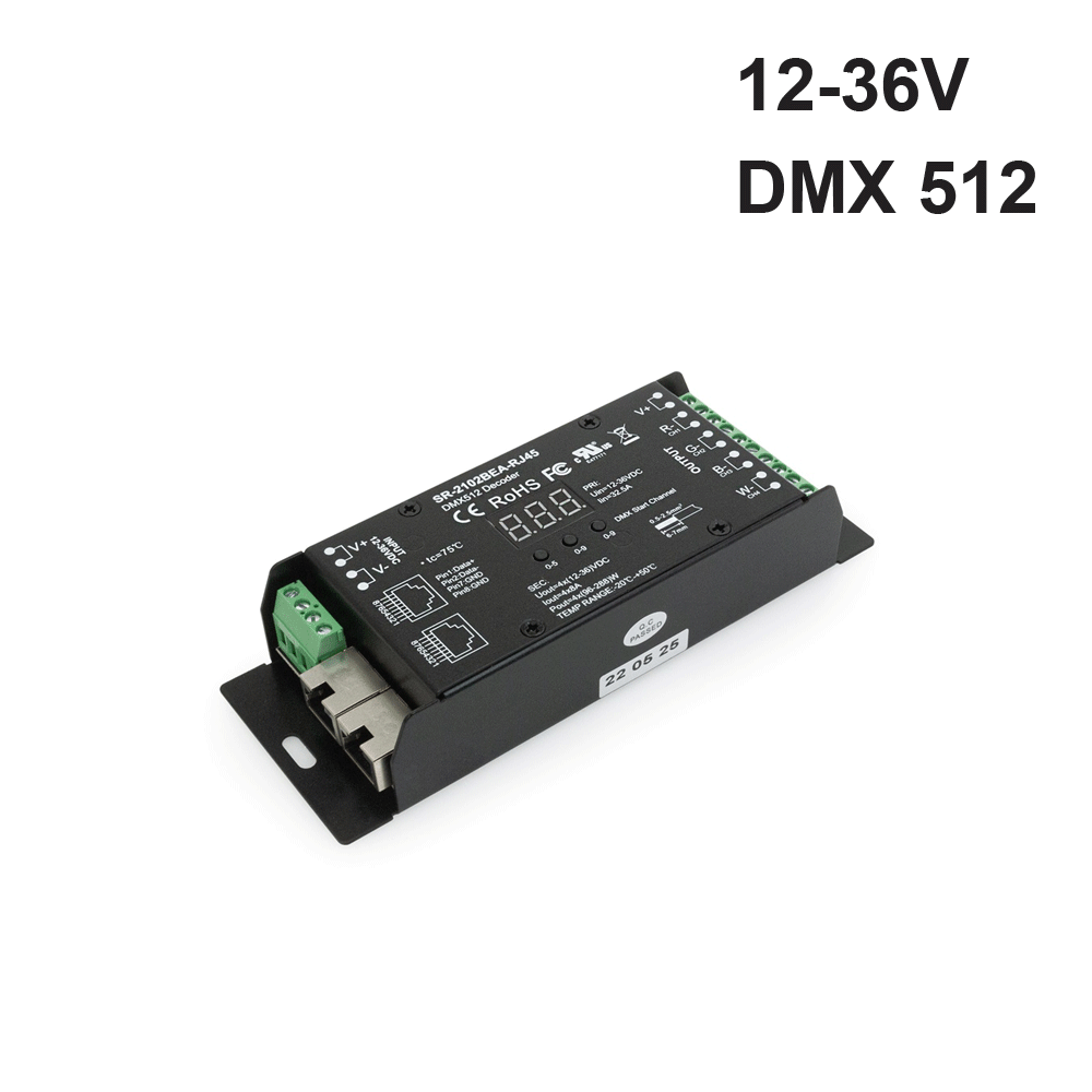 SR-2102BEA-RJ45 4CH DMX512 CV Driver with RJ45 Port connector RGBW DMX