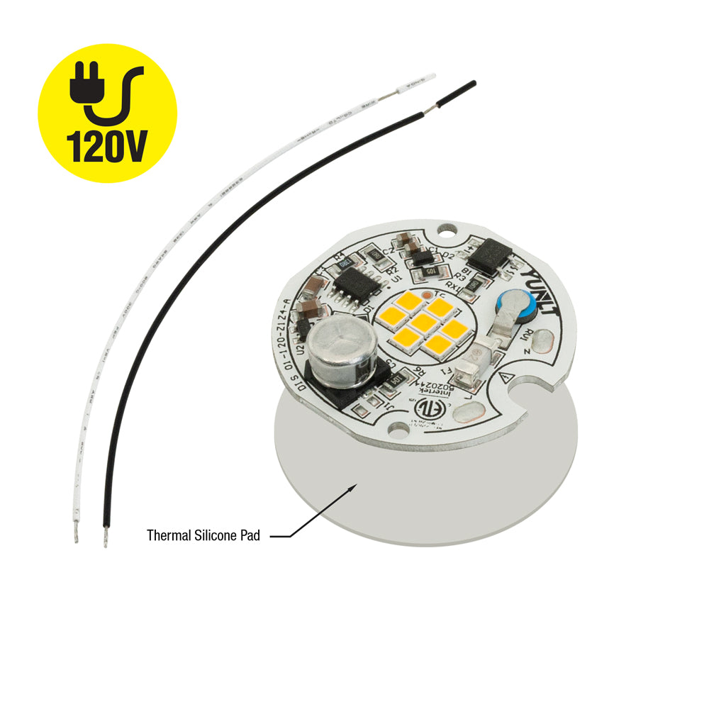1.5 inch Round Disc ZEGA LED Module, 120V 5W 3000K(Warm White)
