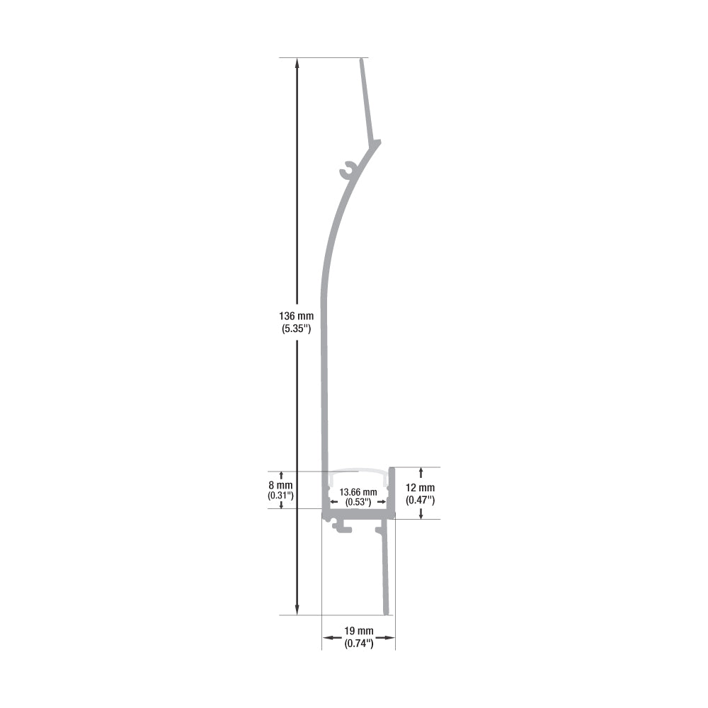 Type 90, Plaster Cove Linear Architectural LED Aluminum channel