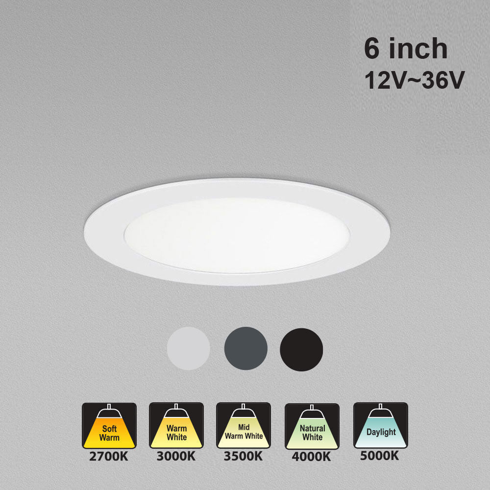 6 inch Round Ultrathin Recessed Ceiling Flat Panel Light LED-6-S12W-12