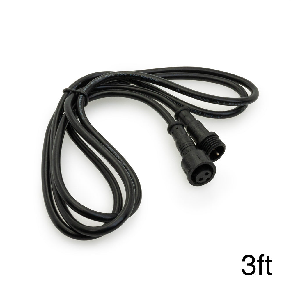 2 pin extension cable waterproof connector - 1 Meter (3ft)