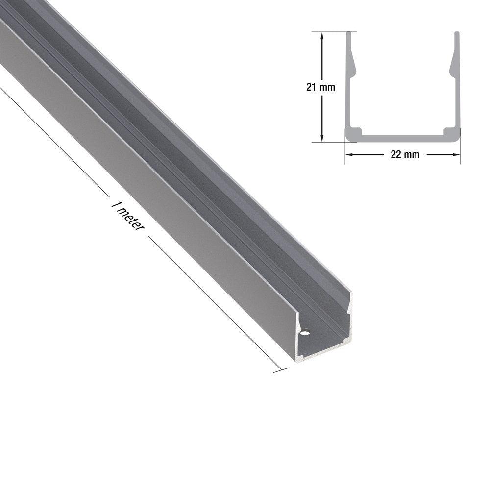 LED neon mounting linear holder CLN2020-LI (1 Meter)