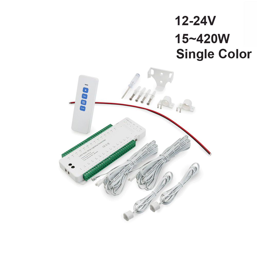 28 Steps LED Stair Controller with Dual PIR Motion Sensor