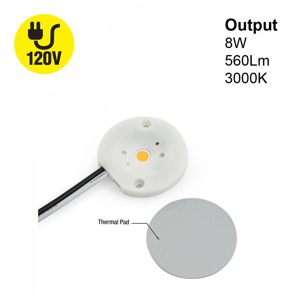 PCK 02-008-930-120-C1 YUNLT LED Module, 120V 8W 3000K(Warm White)