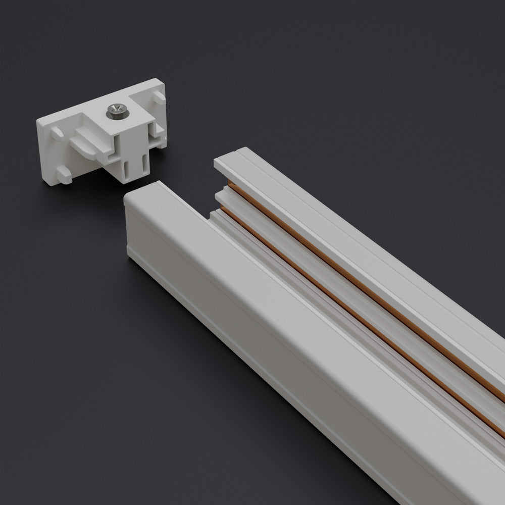 8ft White H-Type LED Track Lighting Channel 0308-TCHW