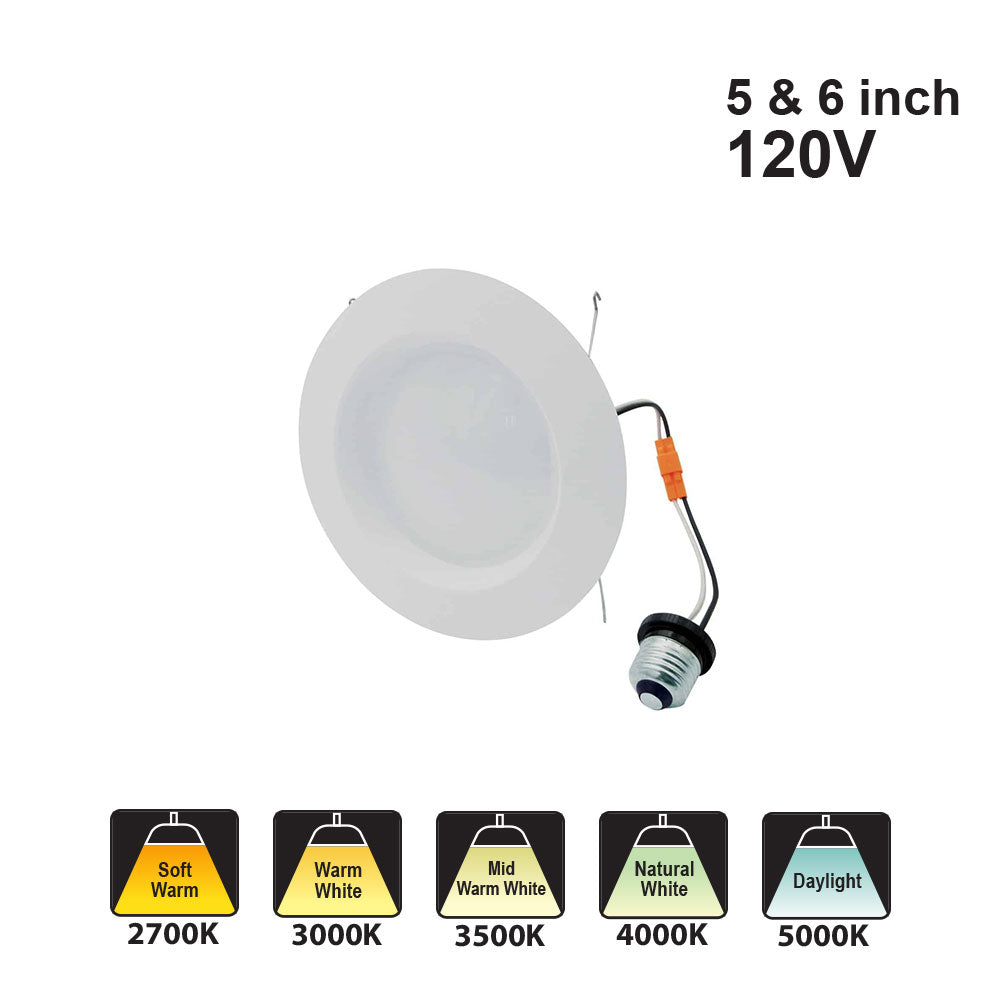 Votatec 5″ & 6″ Retrofit Downlight – 5CCT Adjustable VO-RR56W14-120-D-