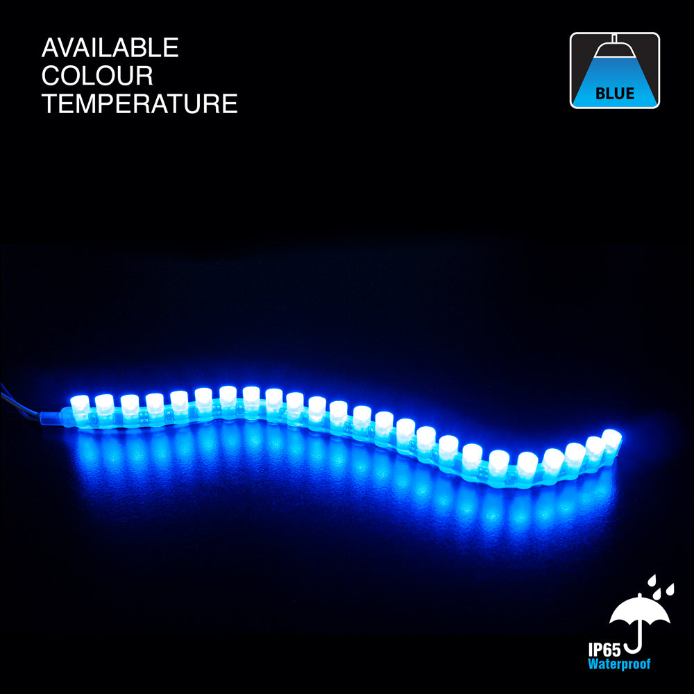 24cm(9.4inch) Great Wall DIP F5 Chip LED Strip FS-GW-Blue-12, 12V 0.19