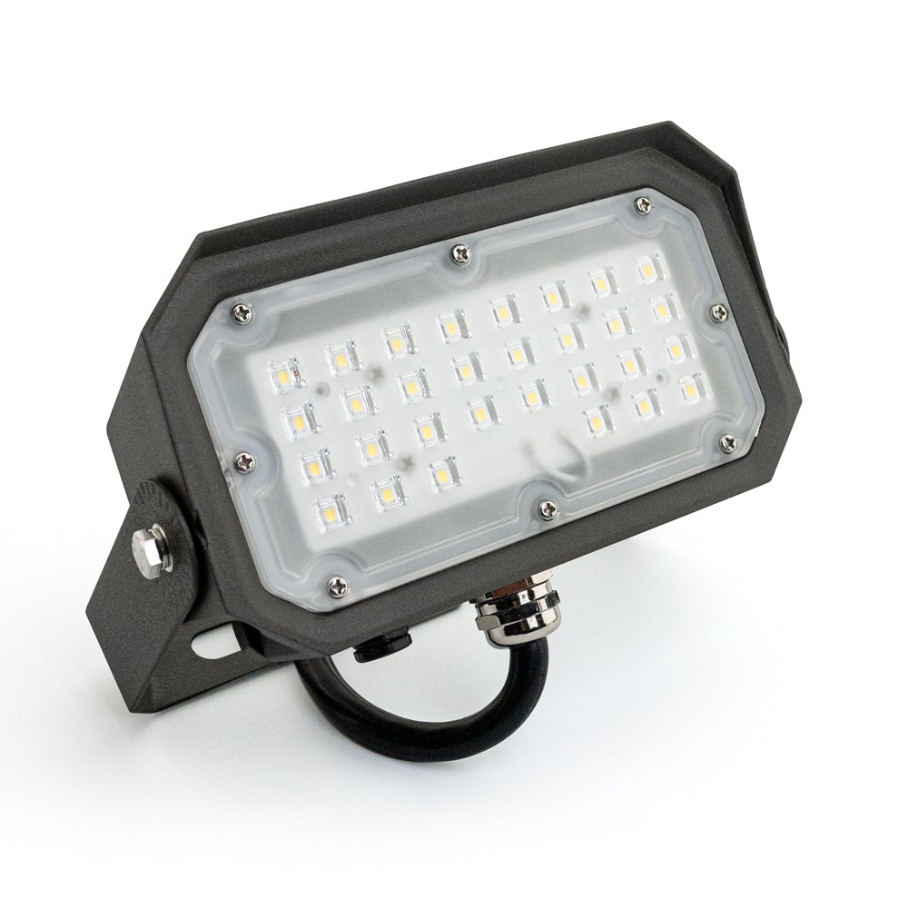 LED Outdoor Flood Light Dimmable With Photocell, 120V 30W 5000K