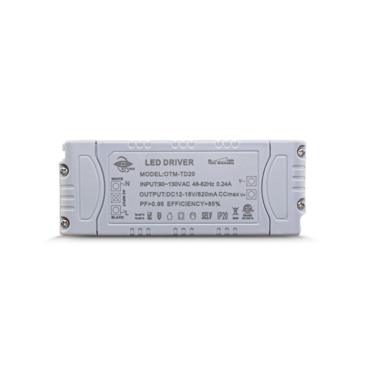 OTTIMA OTM-TD20 Constant Current Triac Dimming LED Driver 820mA
