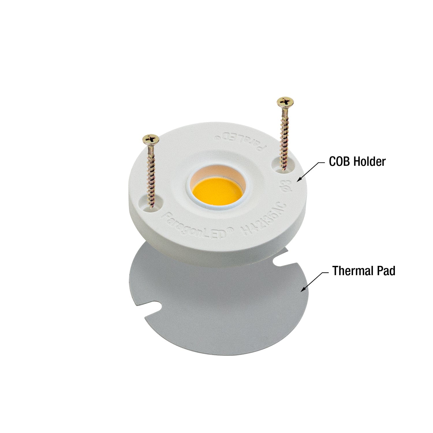 COB Paragon LED Module with H42135AC LED Holder, 120V 6W 3000K