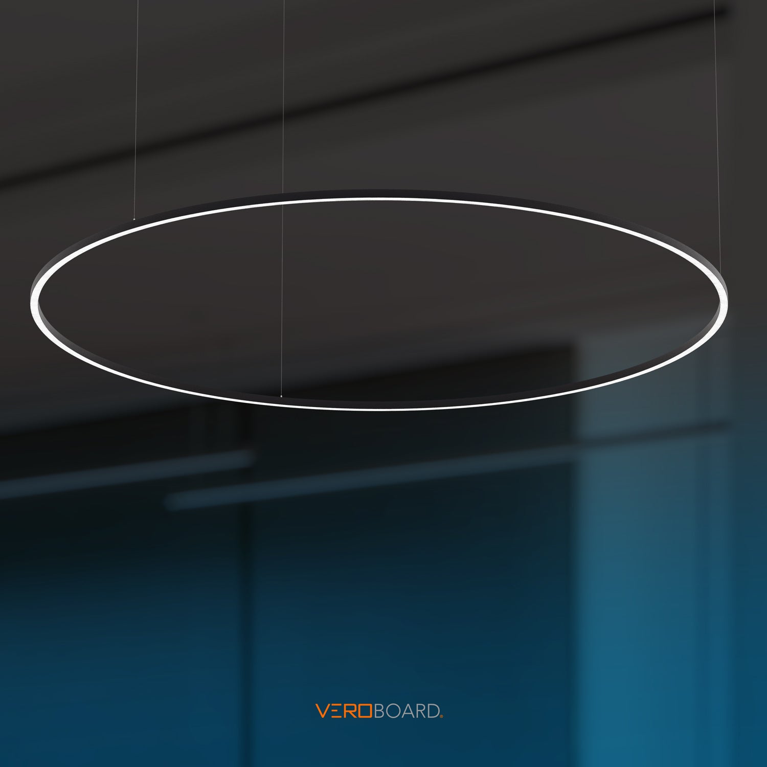 Type 48, Circle hanging Light Fixture Black