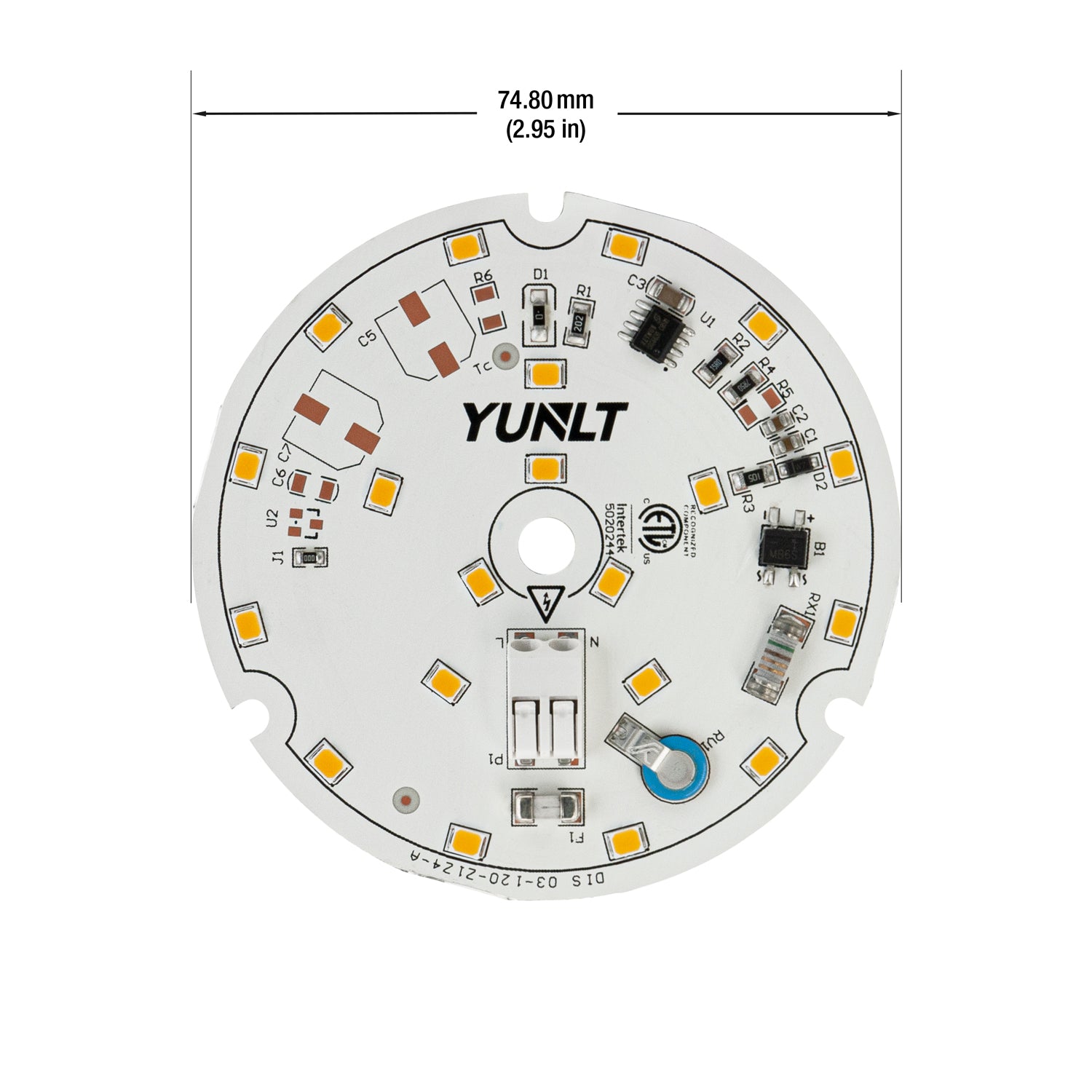 3 inch Round Disc LED Module, 120V 8W 3000K(Warm White)