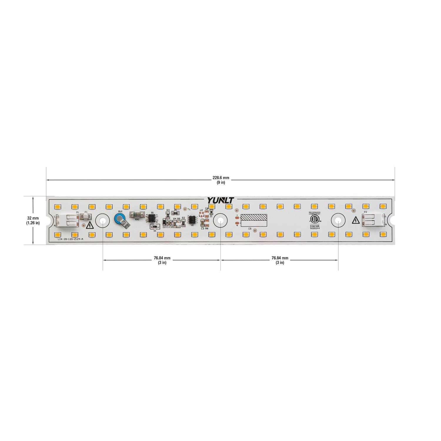 9 inch Linear LED Module Driverless Engine, 120V 10W 3000K(Warm White)