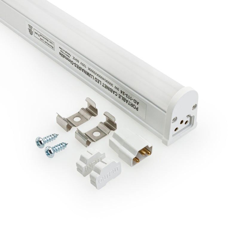 T5 Bar under cabinet lights 24inch, 120V 9W 700Lm 3CCT