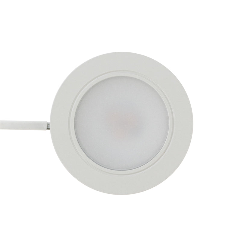 VBUN-2R25-12V-White Round LED Cabinet Puck Light