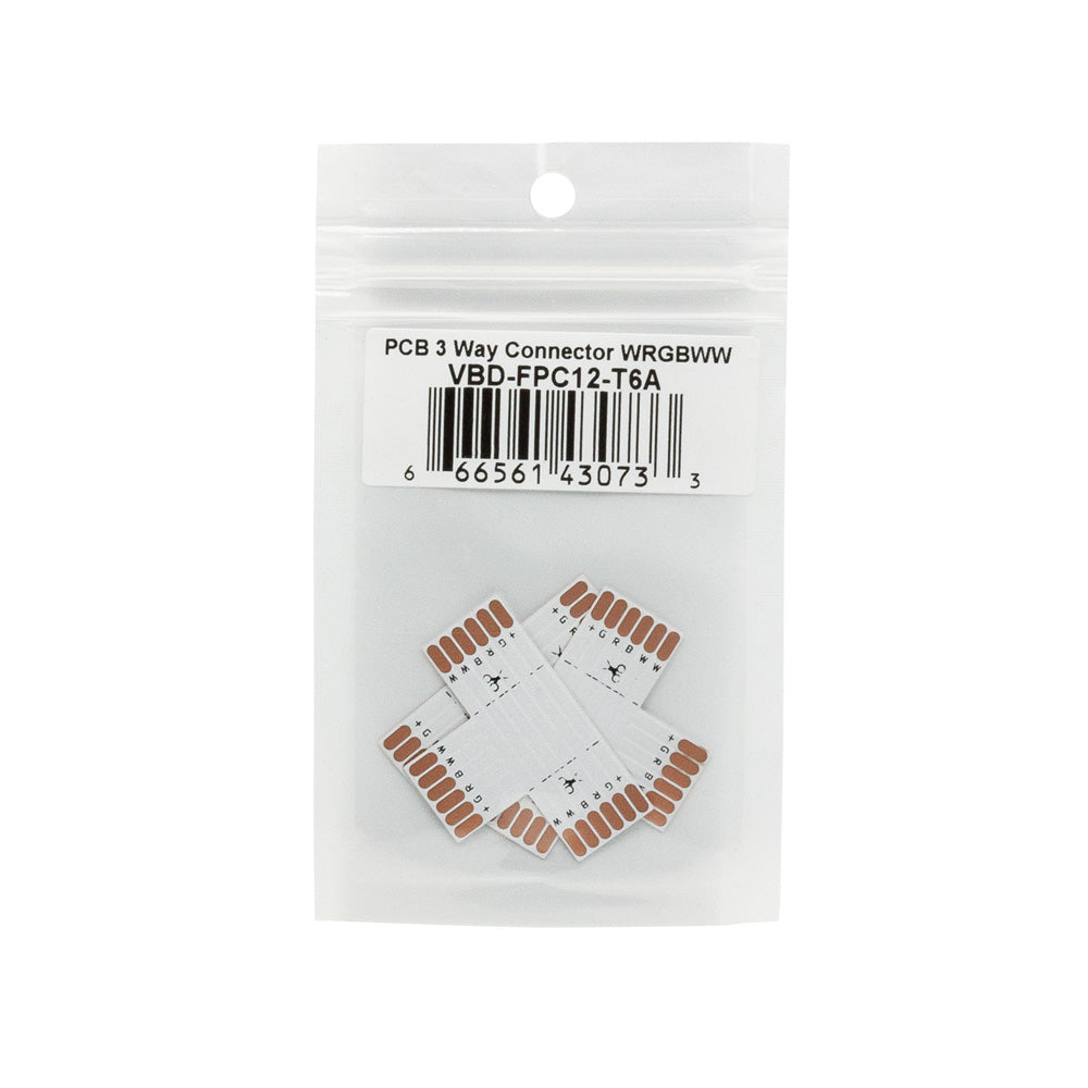 Pack of 3 PCB Type 3 Way Expansion Connector For WRGBWW strip Light (1