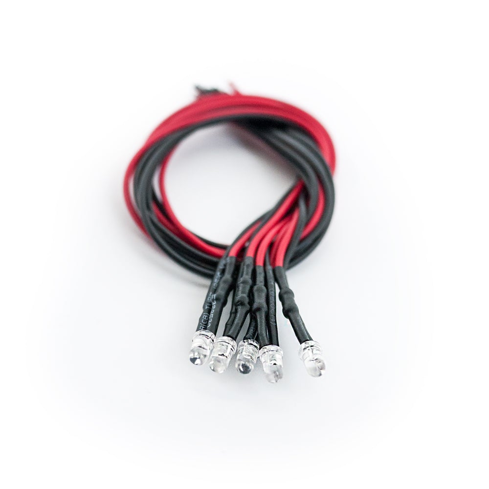 Clear Diode 3mm 12V Blue (Pack of 5)