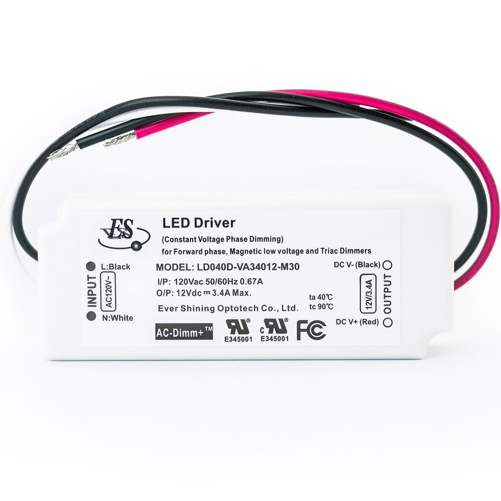 ES SQJ-Box Constant Voltage LED Driver, 12V 3.4A 40W