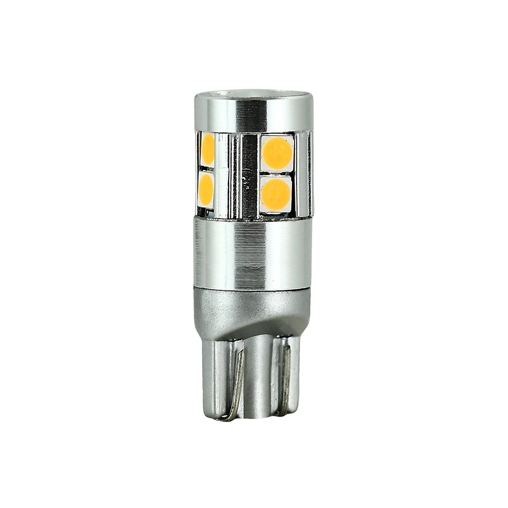 T10 Wedge Base 194 LED Bulb, 9-30V 1.5W 3000K(Warm White)